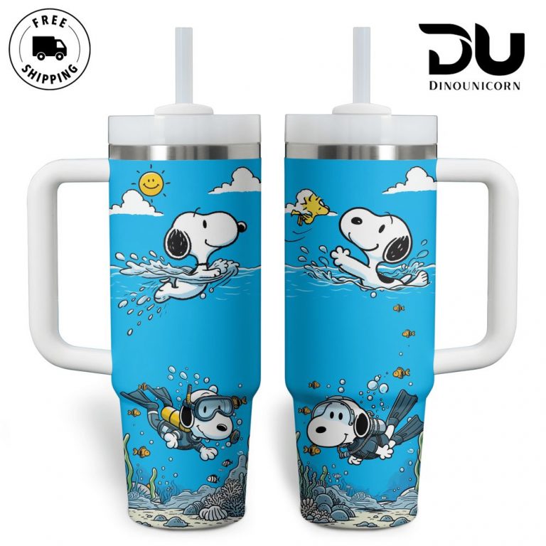 Snoopy Stanley Tumbler Cup - Dinounicorn
