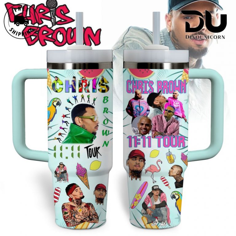 Chris Brown 11:11 Tour Stanley Tumbler Cup Limited Edition Tour ...