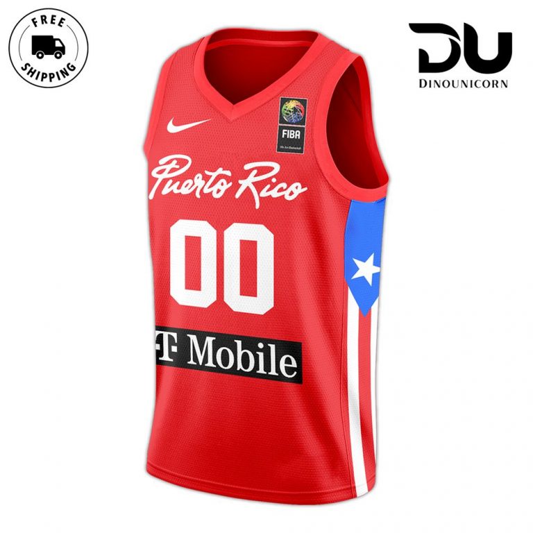 Puerto Rico Basketball Fiba 2024 Basketball Jersey - Dinounicorn