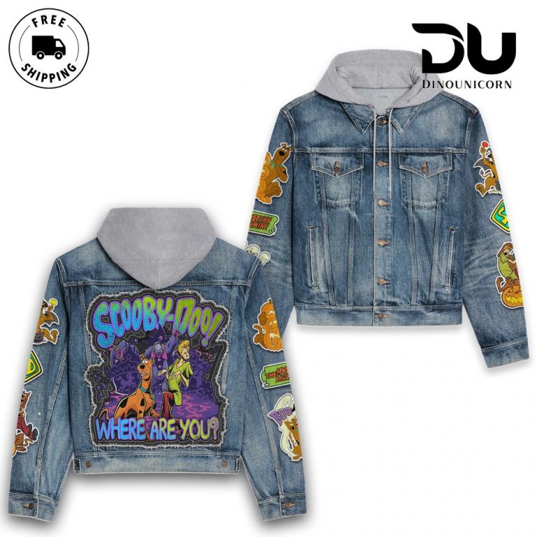 Scooby Doo Hooded Denim Jacket - Dinounicorn