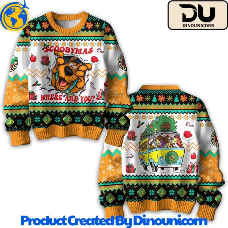 Scooby-Doo Merry Christmas Ugly Christmas Sweater - Dinounicorn