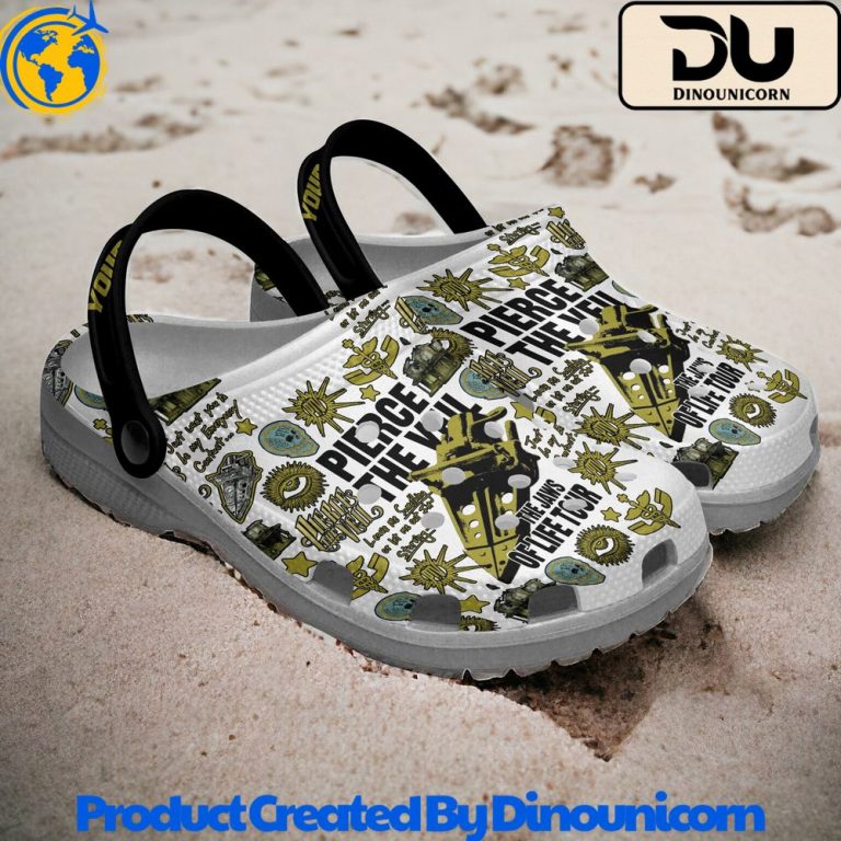 Pierce The Veil - The Jaws of Life Tour Crocs - Dinounicorn
