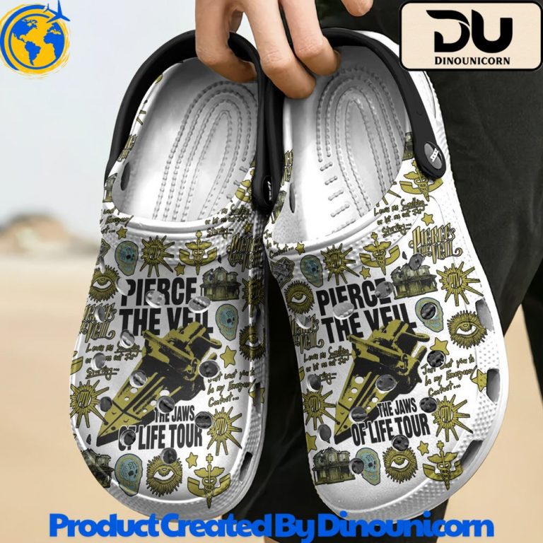 Pierce The Veil - The Jaws of Life Tour Crocs - Dinounicorn