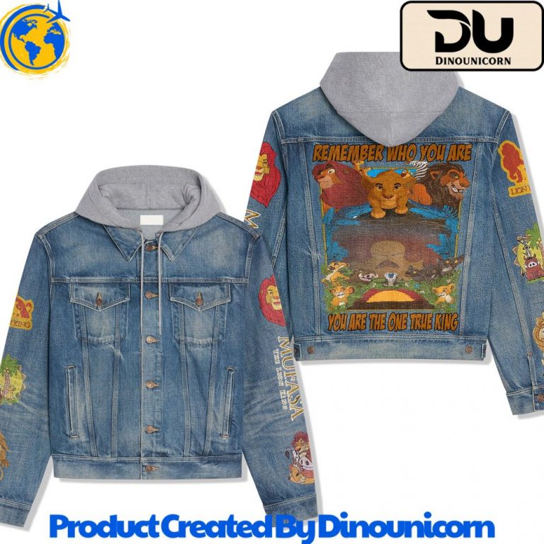 The Lion King Hooded Denim Jacket - Dinounicorn